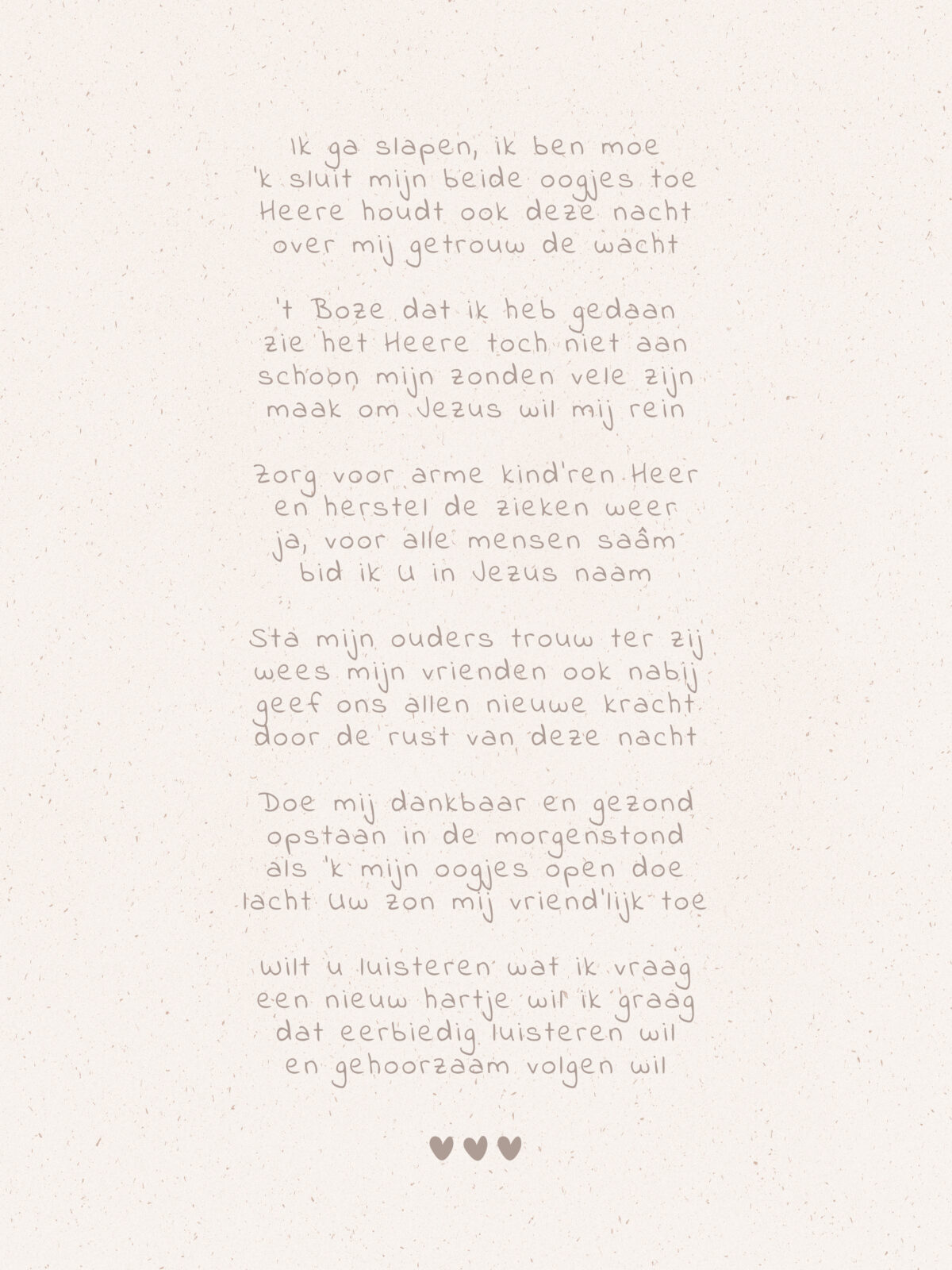 Ik ga slapen ik ben moe poster neutraal | imints