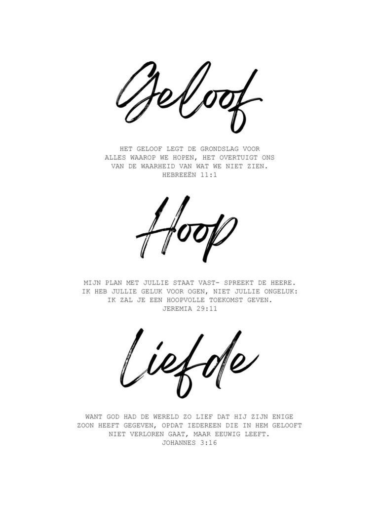 Geloof, Hoop en Liefde poster | imints