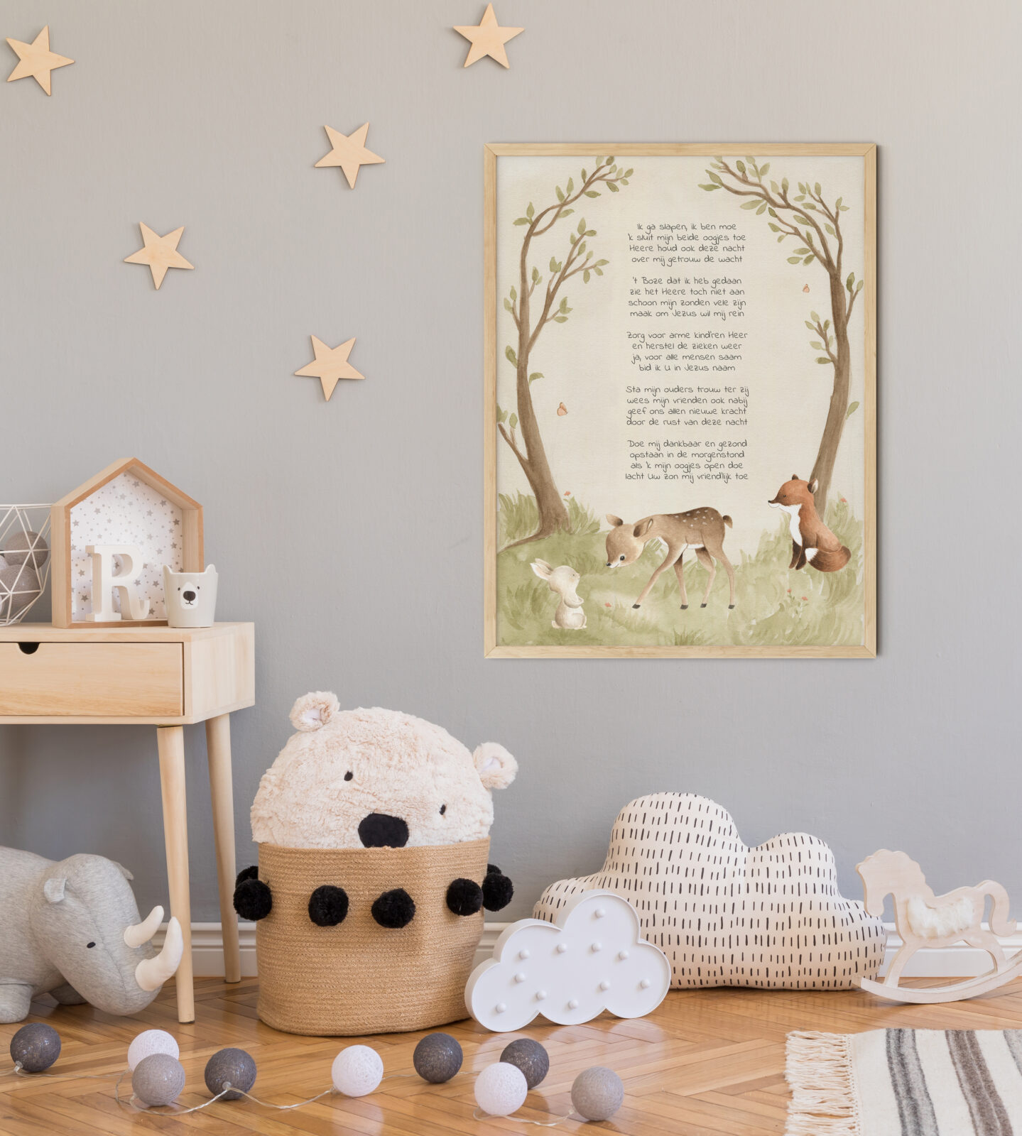 Christelijke poster voor de kinderkamer met het kindergebed | imints