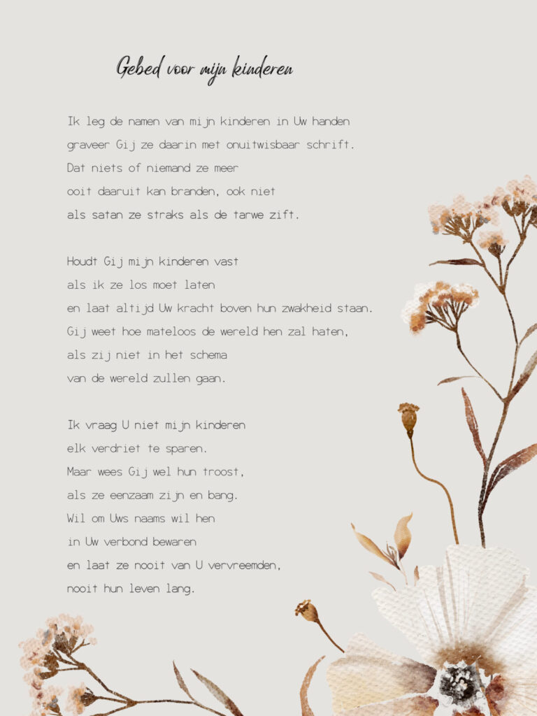 Gebed voor mijn kinderen poster | imints