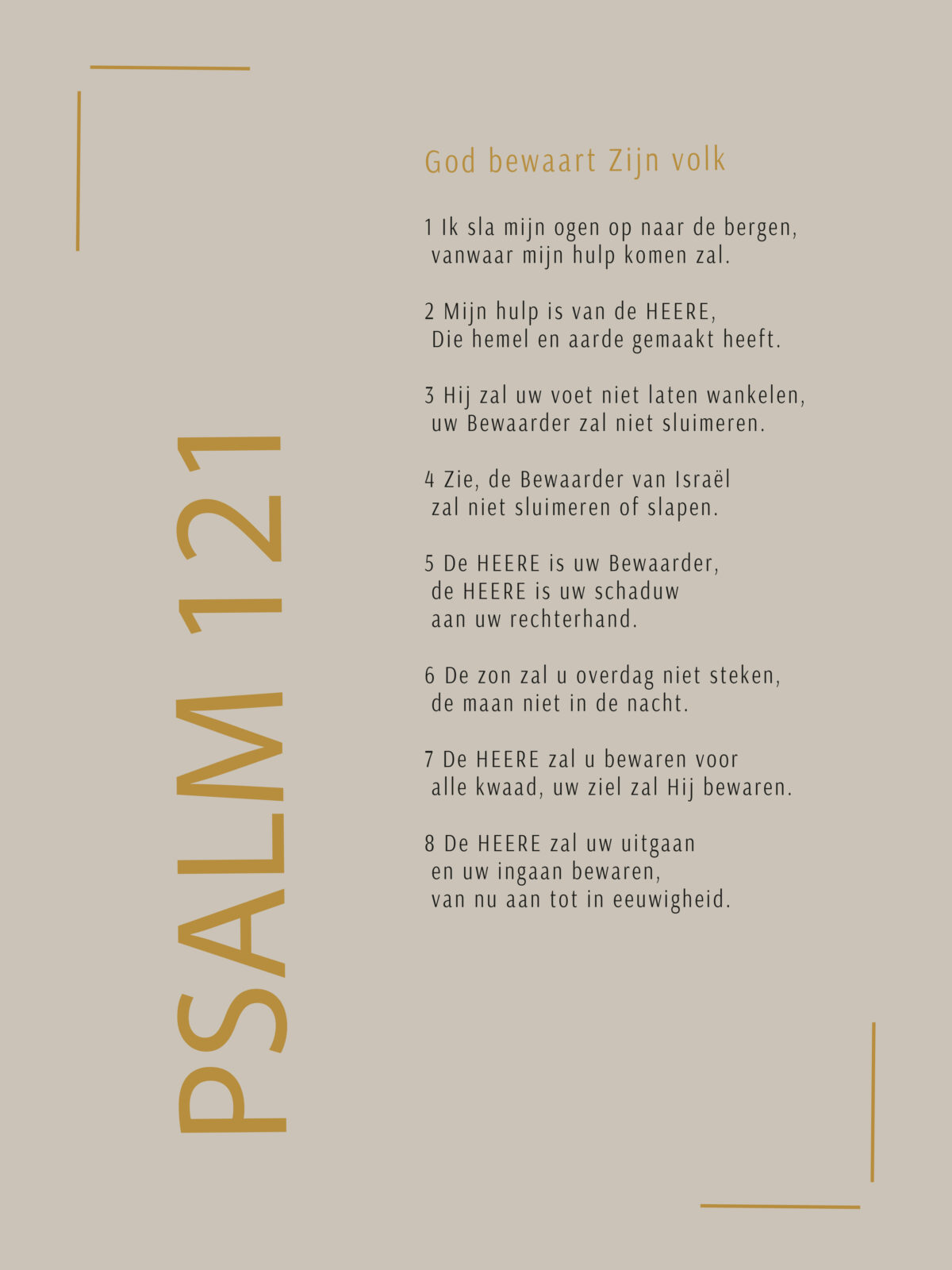 Christelijke poster Psalm 121 | imints